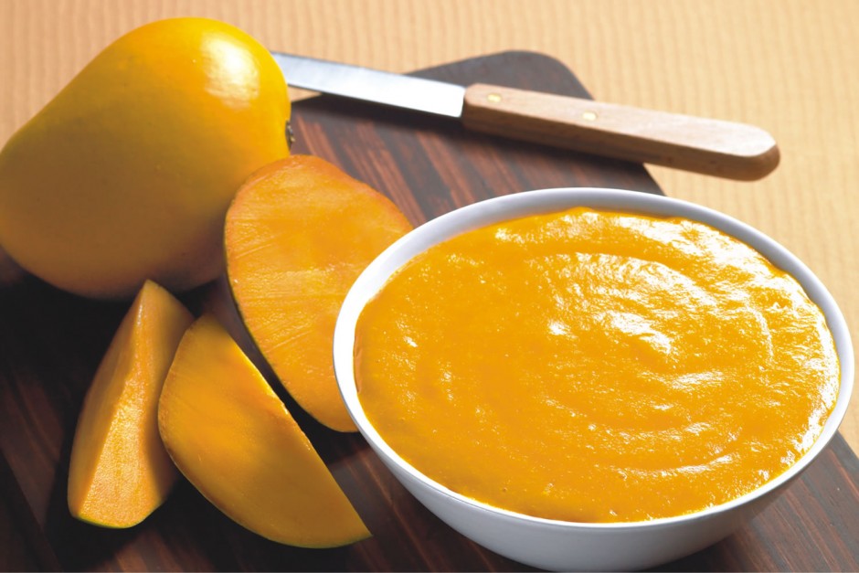 Crema de mango. Receta vegana apta para celíacos.