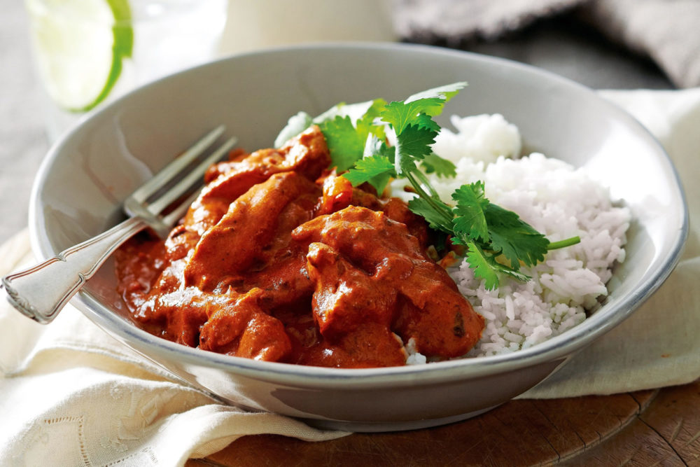 Receta de Butter Chicken. Guiso de pollo con mantequilla.